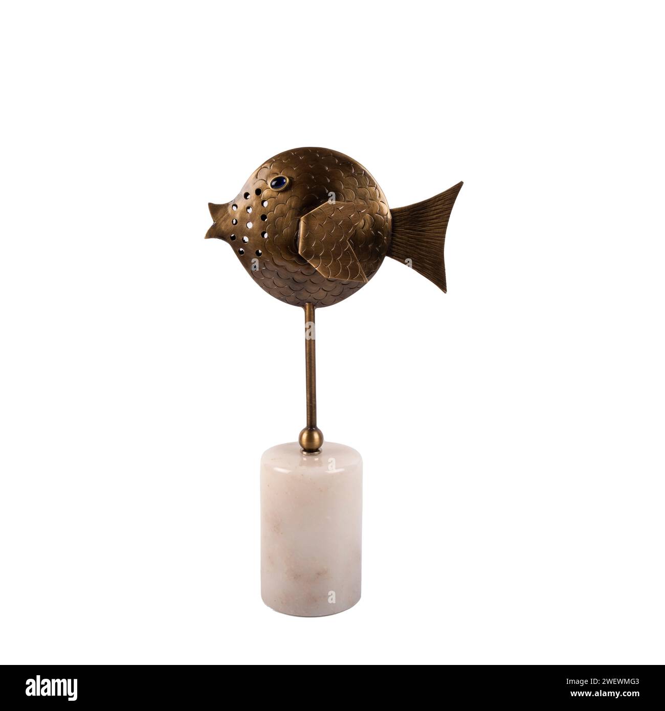 luxury decorative metal accessory with marble stand isolated Stock ...