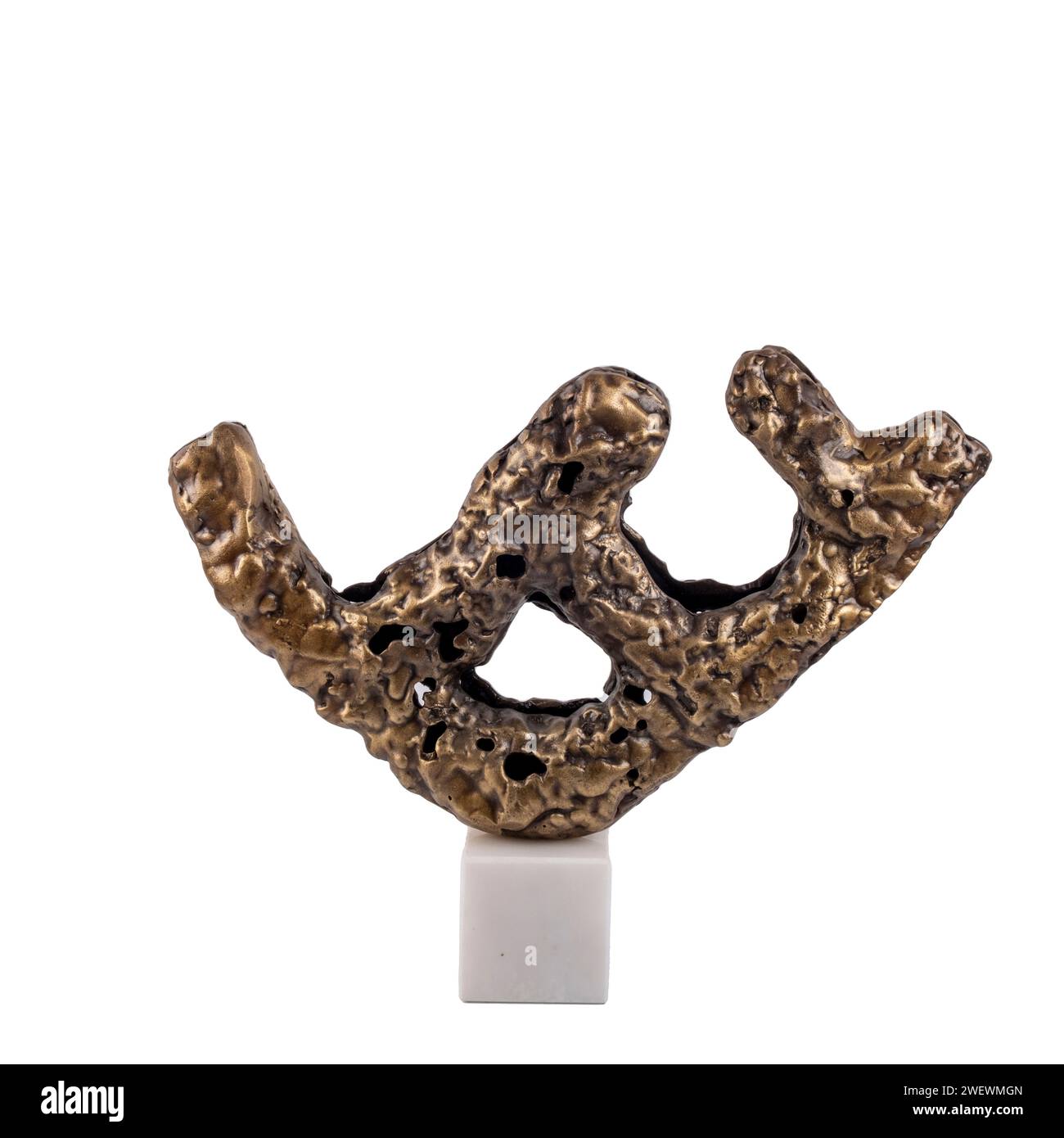 luxury decorative metal accessory with marble stand isolated Stock ...