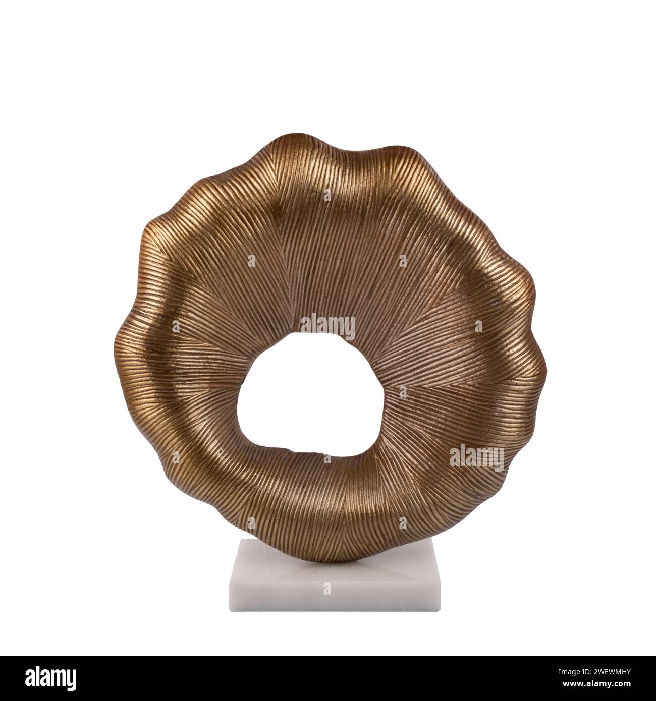 luxury decorative metal accessory with marble stand isolated Stock ...