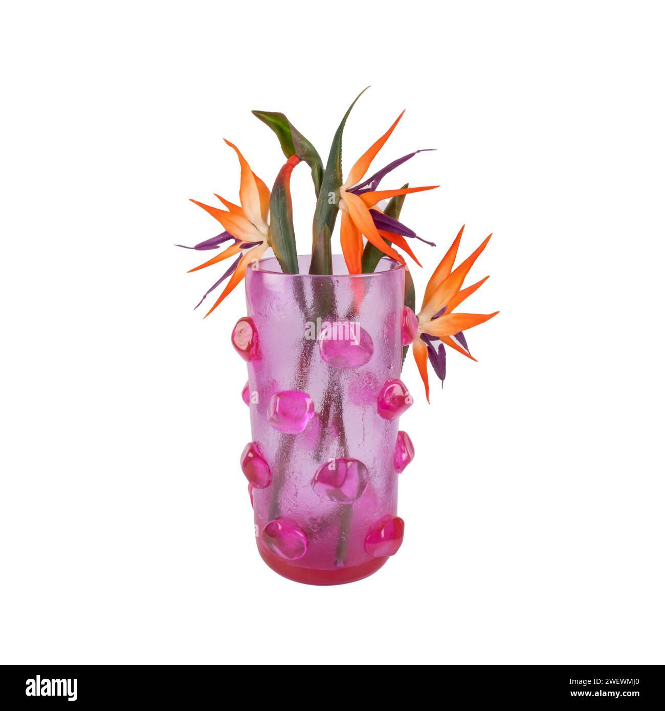 decorative colored glass vase isolated Stock Photo - Alamy