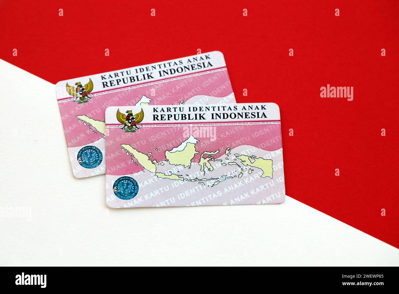 Indonesia child identity card Kartu Identitas Anak or KIA card. ID ...