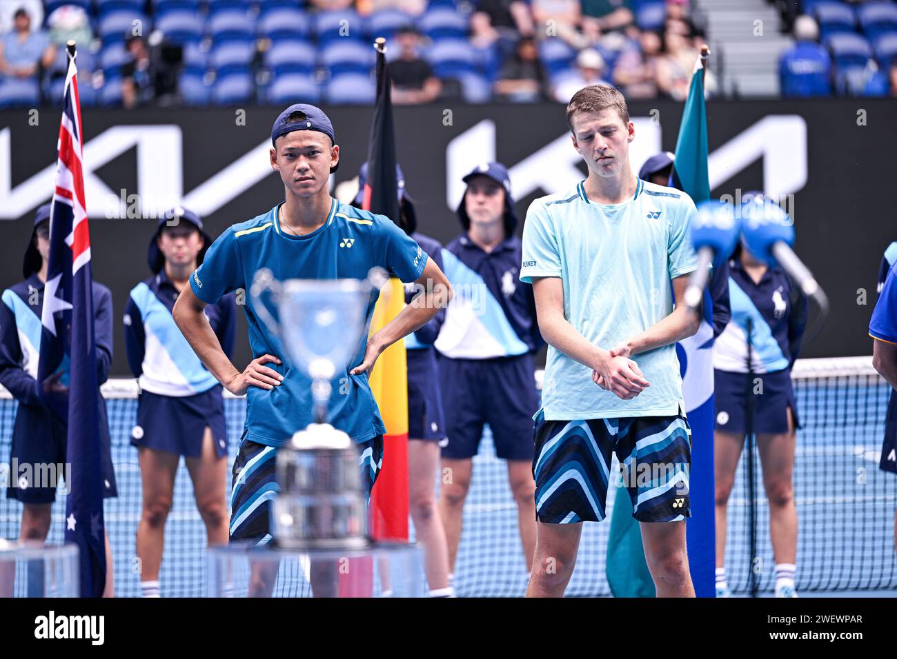 Melbourne, Australie. 27th Jan, 2024. Rei Sakamoto of Japan winner of ...