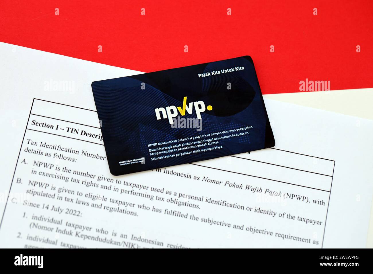 Indonesia NPWP new tax id Number card originally called Nomor Pokok ...
