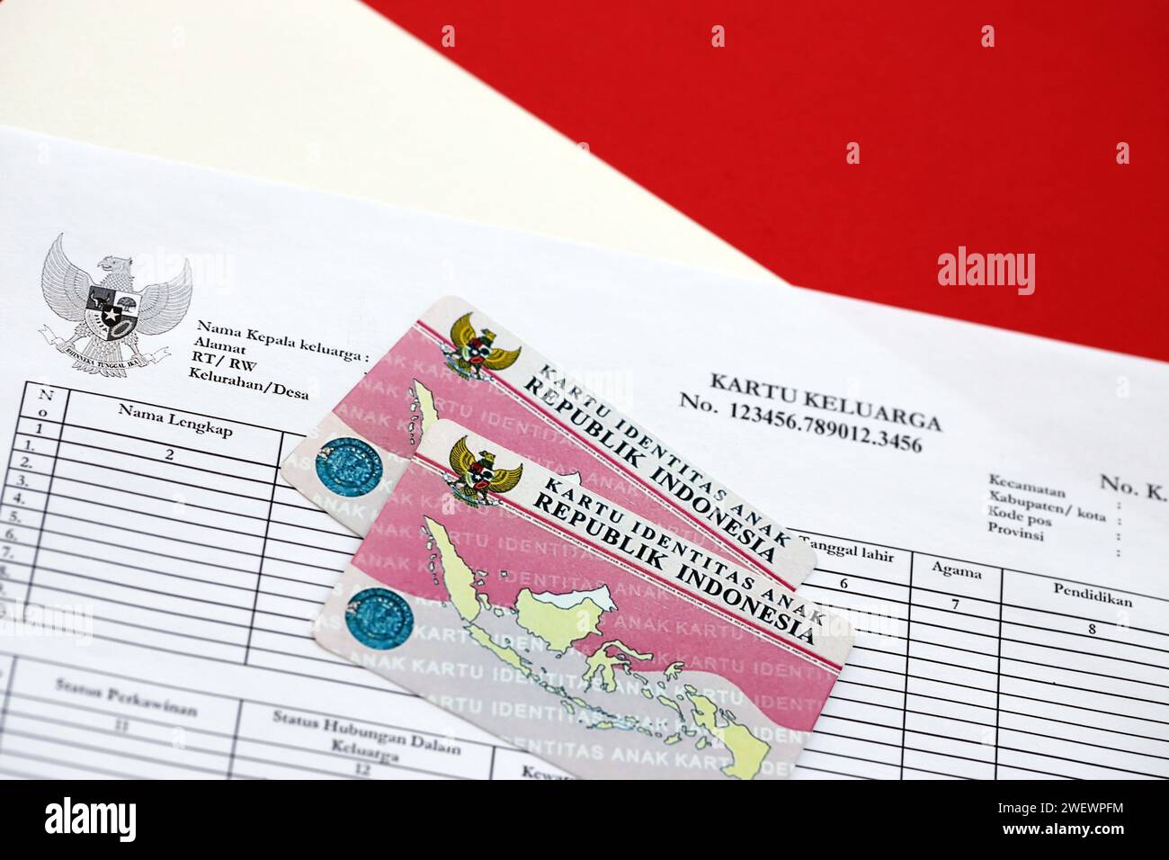 Indonesia child identity card Kartu Identitas Anak or KIA card. ID ...