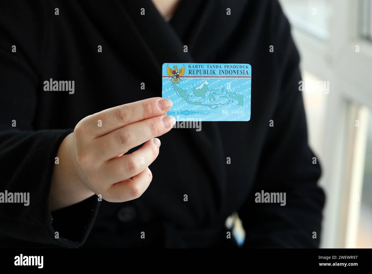 Indonesian national electric identity card called E-KTP or Kartu Tanda ...