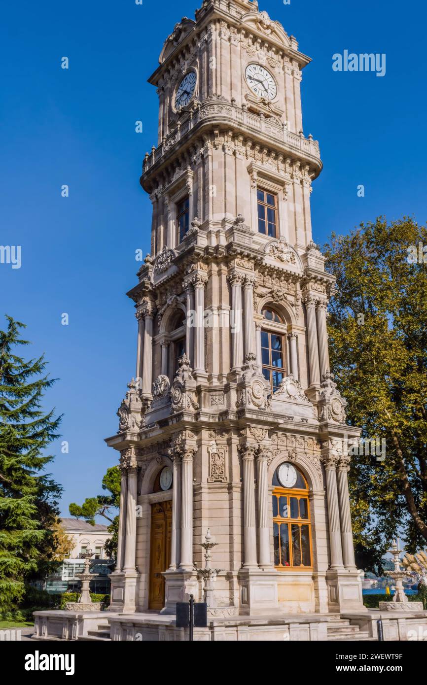 Four story clock tower in Istanbul park commissioned by Sultan ...