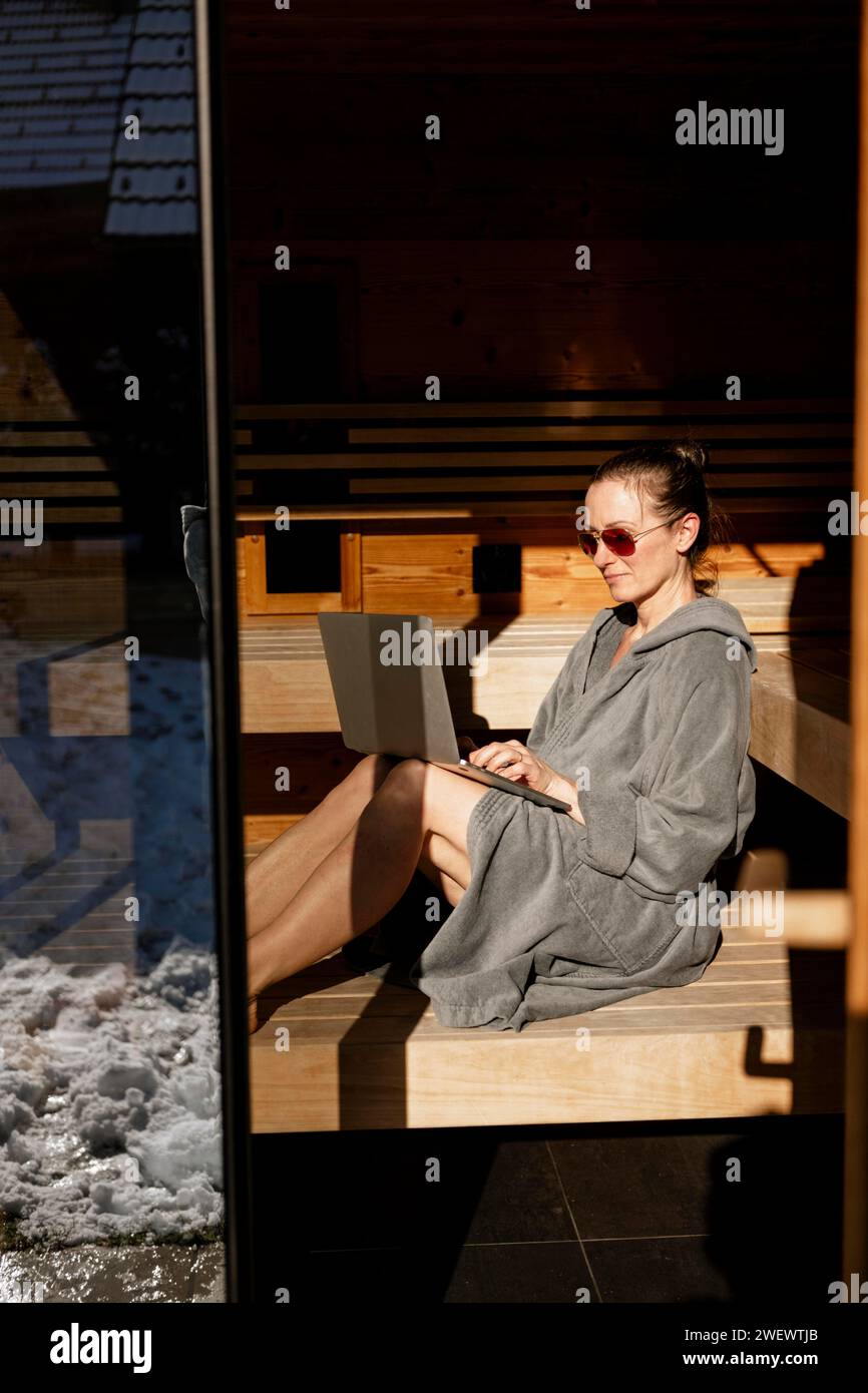 Sauna platform hi-res stock photography and images - Alamy
