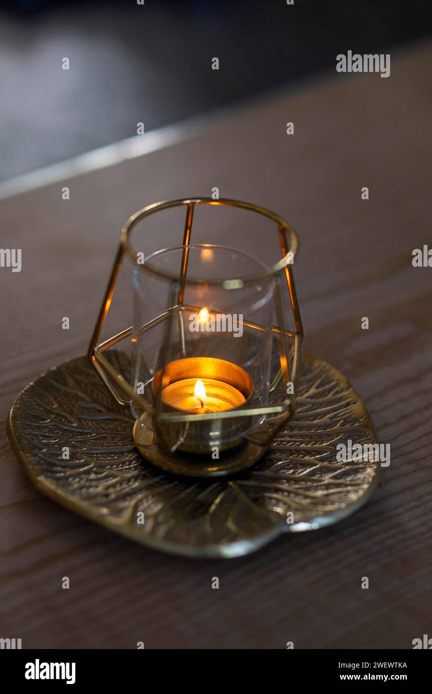 Glass tealight candle holder hi-res stock photography and images - Alamy
