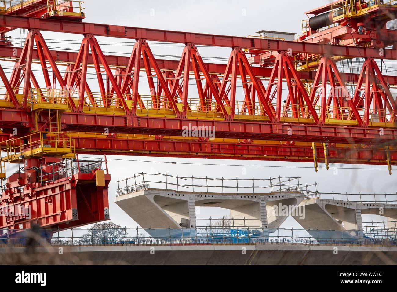 Harefield, UK. 25th January, 2024. HS2 construction work is continuing ...
