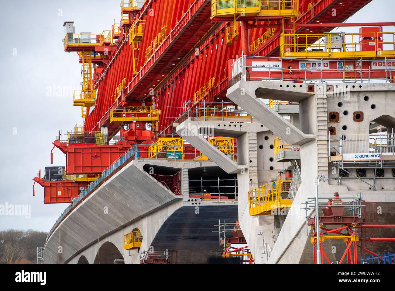 Harefield, UK. 25th January, 2024. HS2 construction work is continuing in Harefield, in the ...