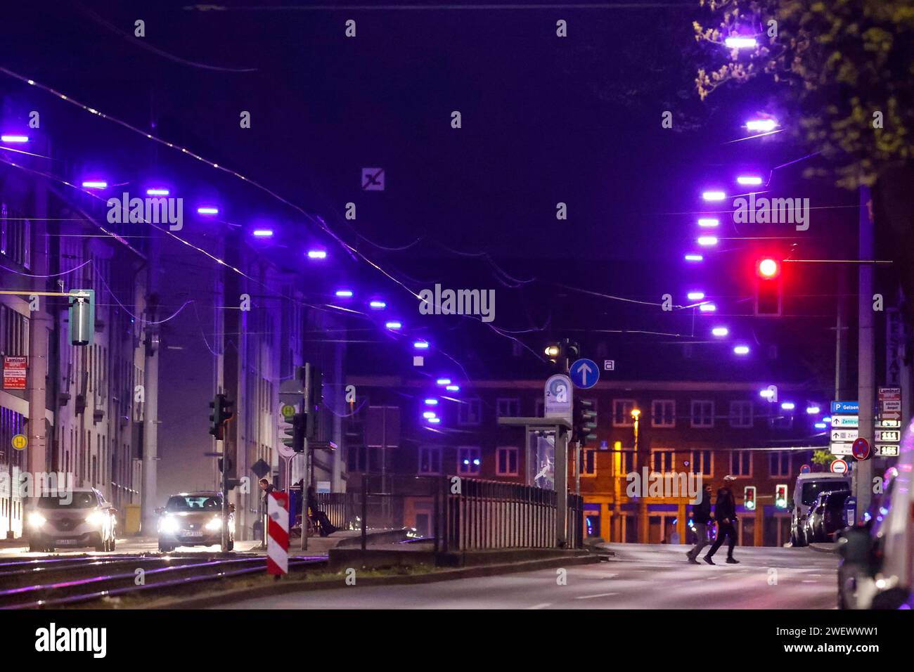 Modern LED lights developed for this project shine like blue pearls on ...