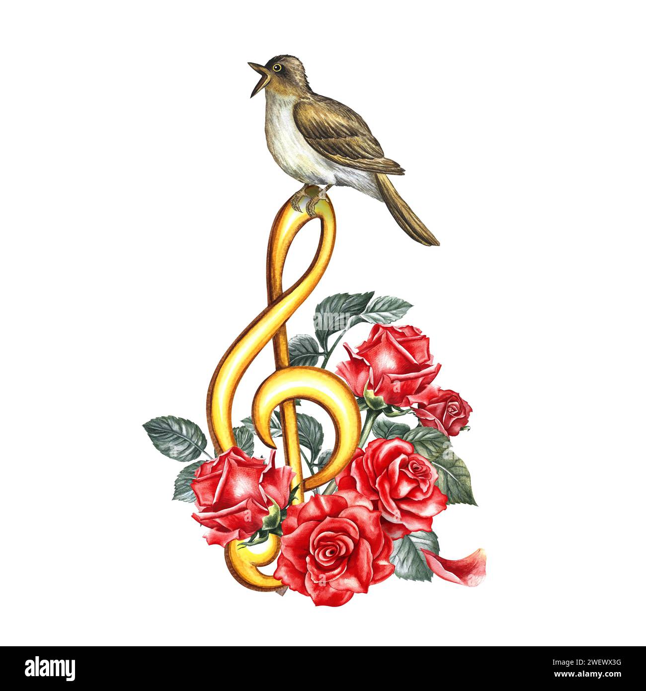Treble clef flowers hi-res stock photography and images - Alamy