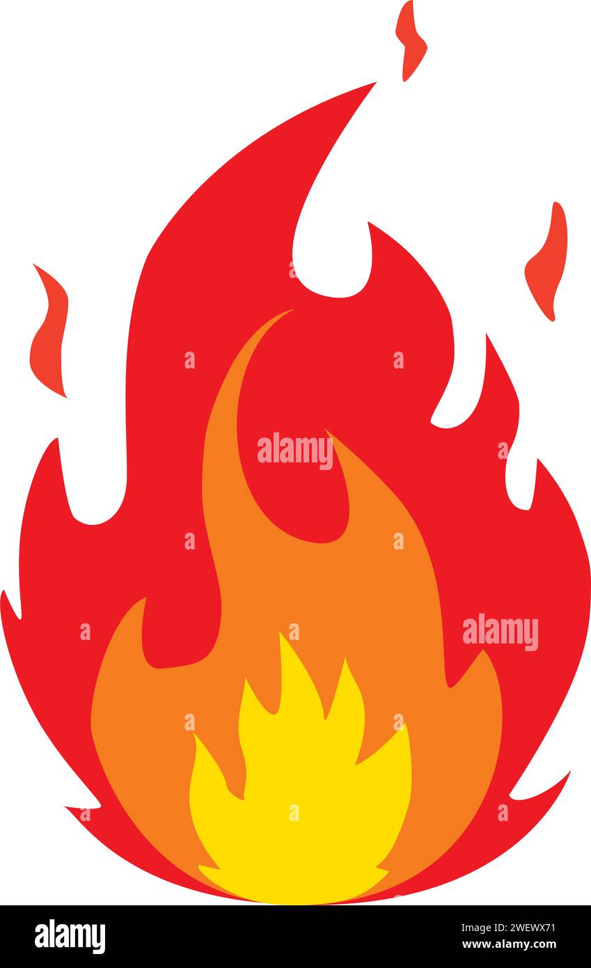 A symbol for fire; a three-coloured flame Stock Vector Image & Art - Alamy