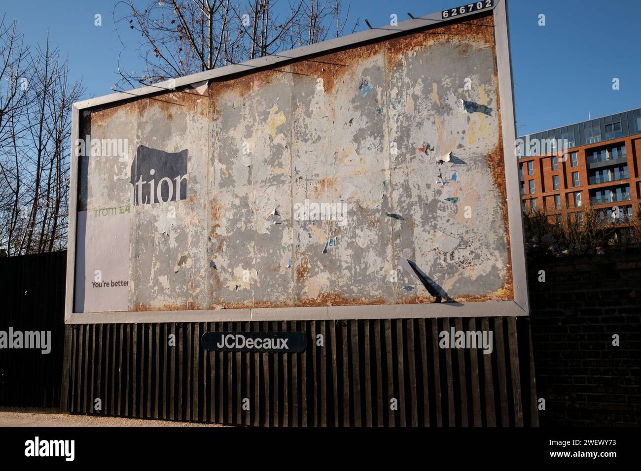 Advertising billboards just off Redstone hill and Redhill railway ...