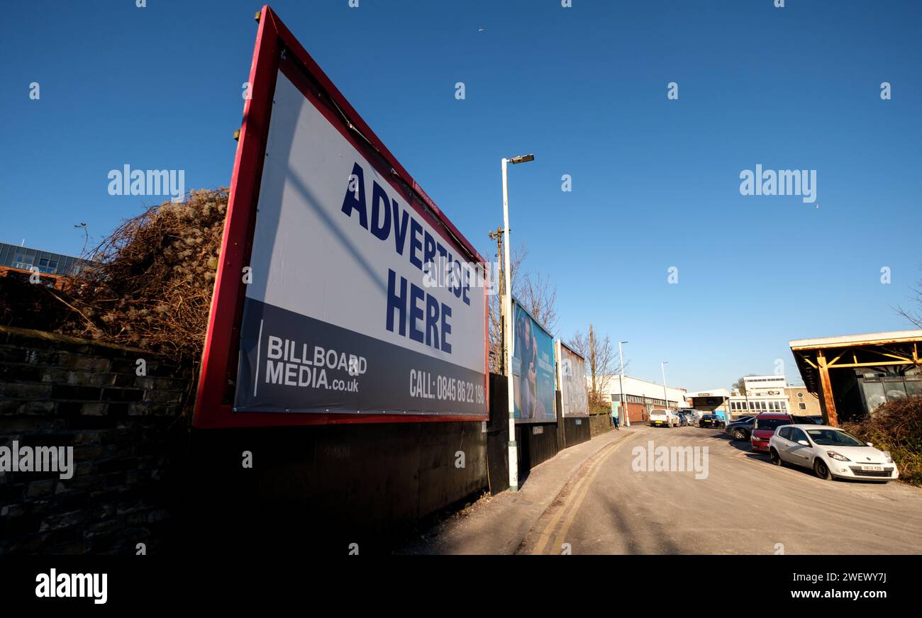 Advertising billboards just off Redstone hill and Redhill railway ...