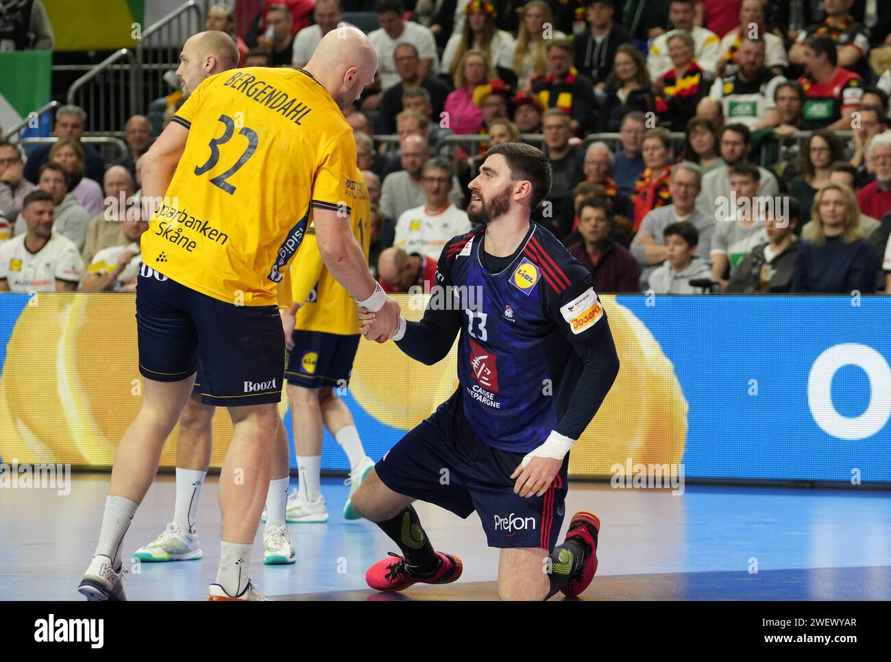 Ludovic Fabregas of France and Oscar Bergendahl of Sweden during the ...
