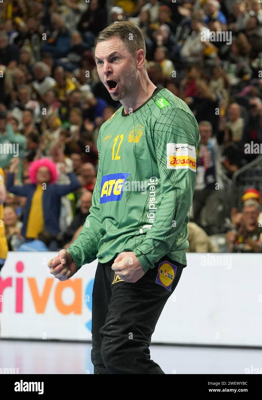 Andreas Palicka of Sweden during the Men's EHF Euro 2024, Semi Finals handball match between ...