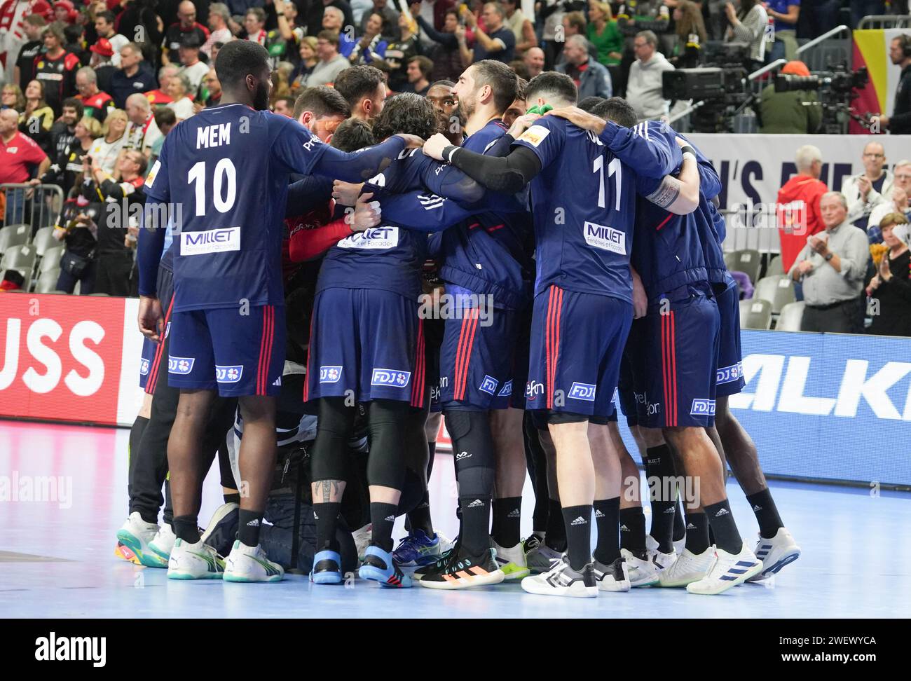 Celebration Victory Team rance during the Men's EHF Euro 2024, Semi ...