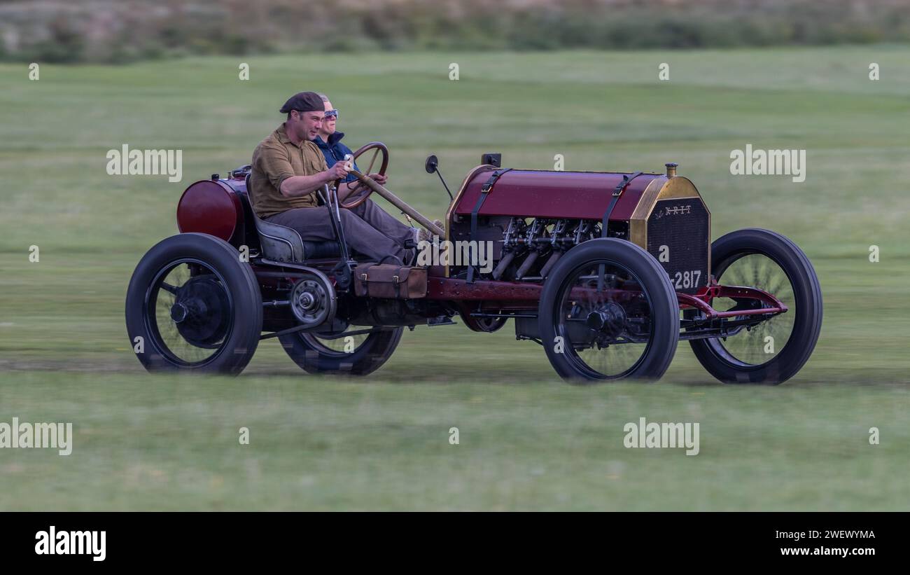 Old Warden,UK - 2nd October 2022: The 1911 Curtiss Krit speedster ‘being driven at speed on ...