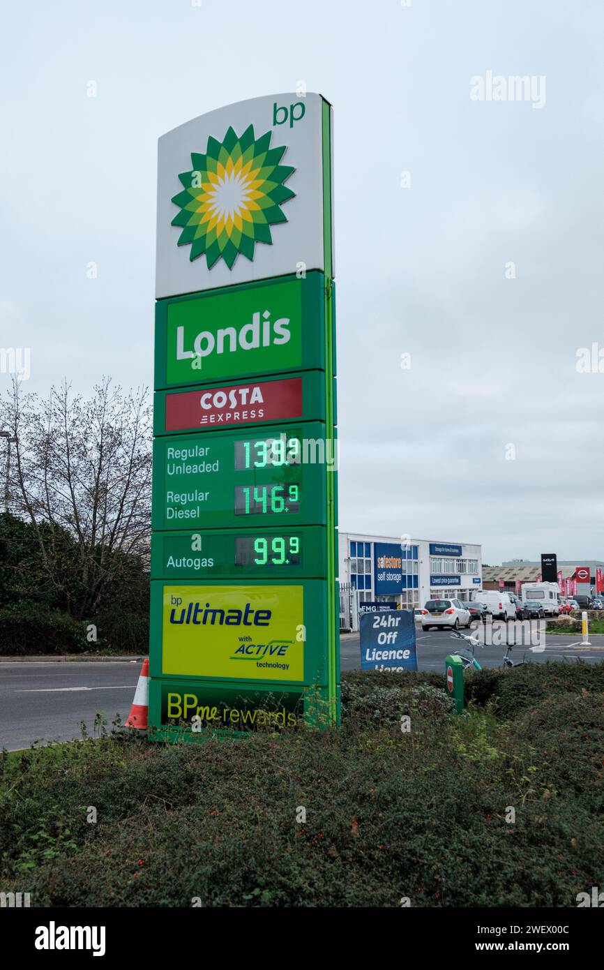 Bp ultimate fuel sign in hi-res stock photography and images - Alamy