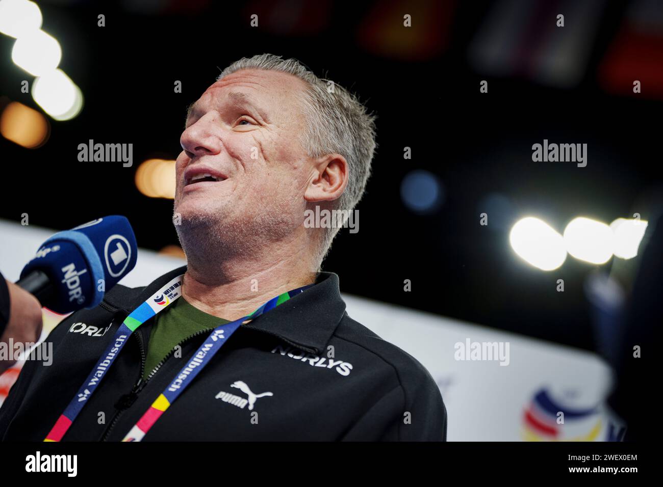 National coach Nikolaj Jacobsen during a press session with Denmark in ...