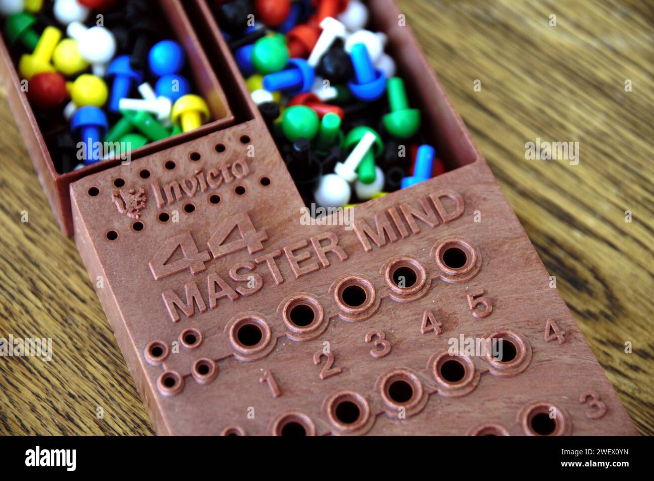 Mastermind 44 strategy code breaking board game. Retro family code ...