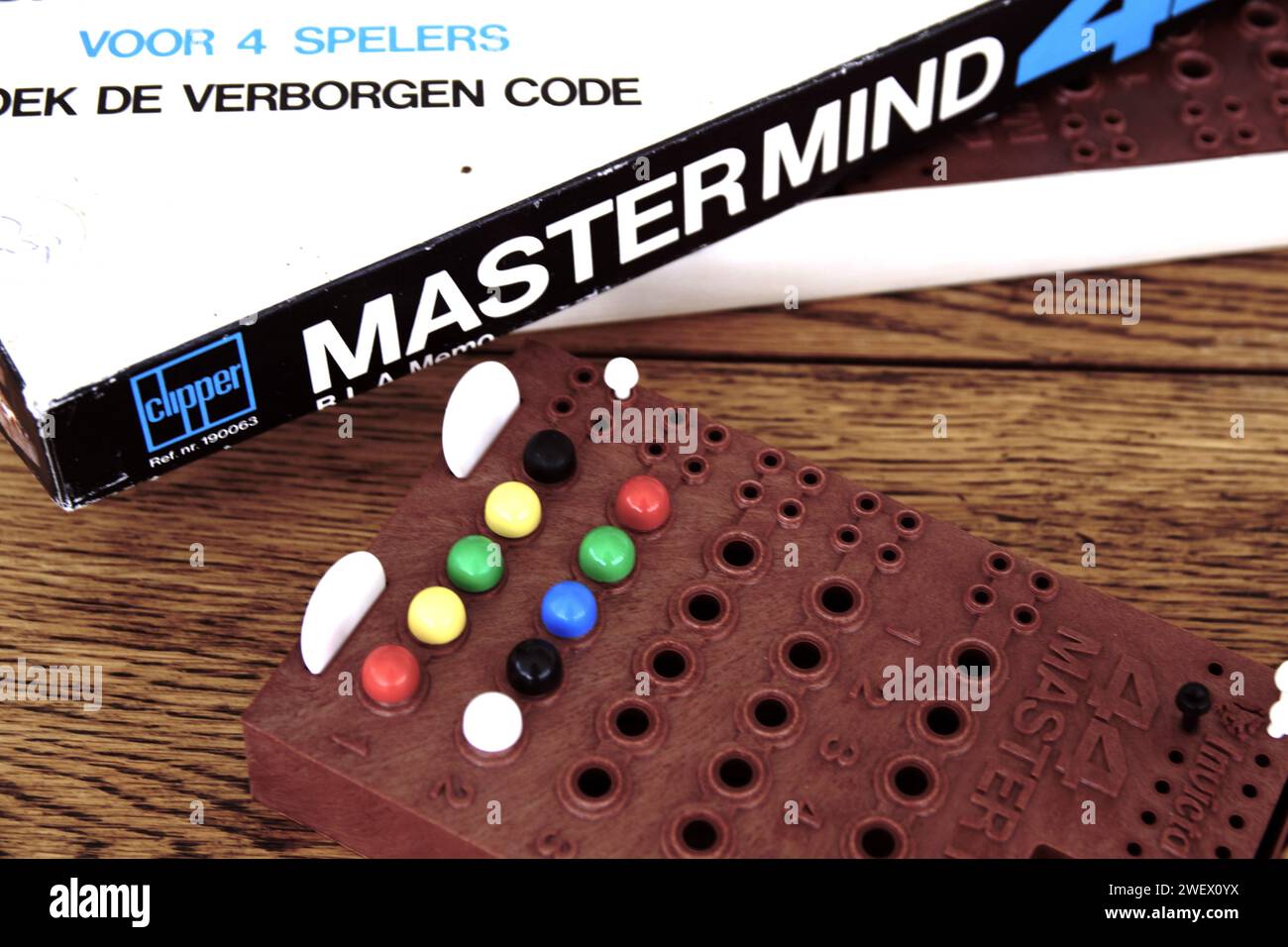 Mastermind 44 strategy code breaking board game. Retro family code ...