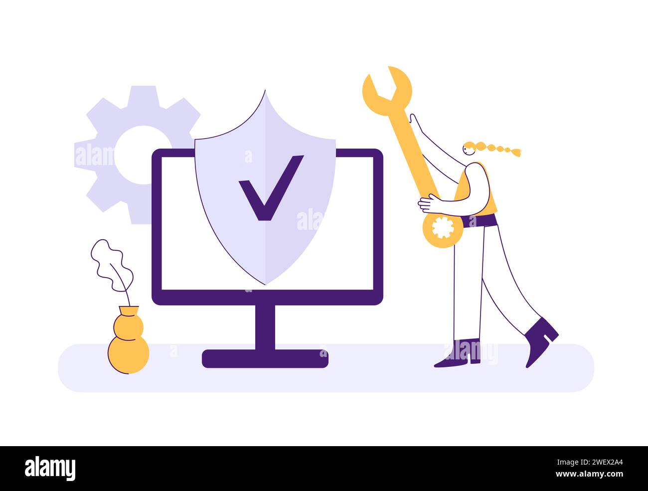 Cyber security software concept Stock Vector Images - Alamy