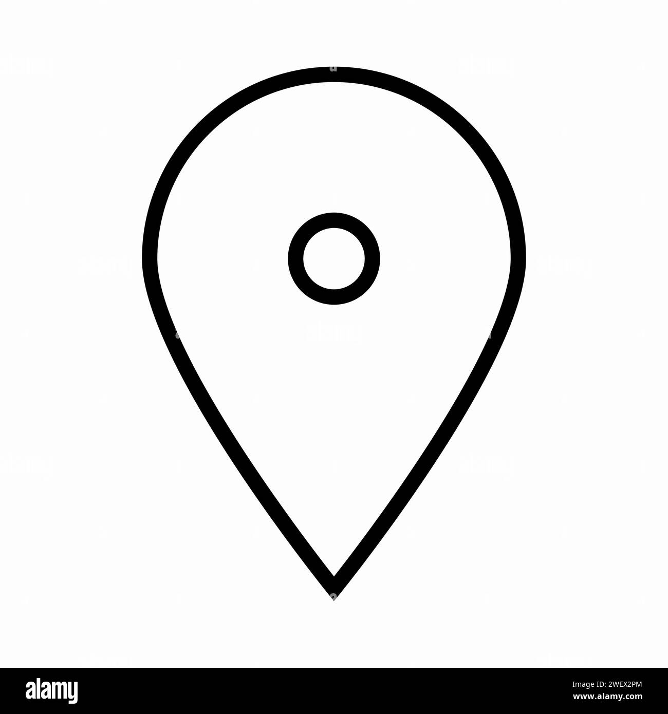 Location pin map icon. Flat design. Vector illustration sign on a white ...