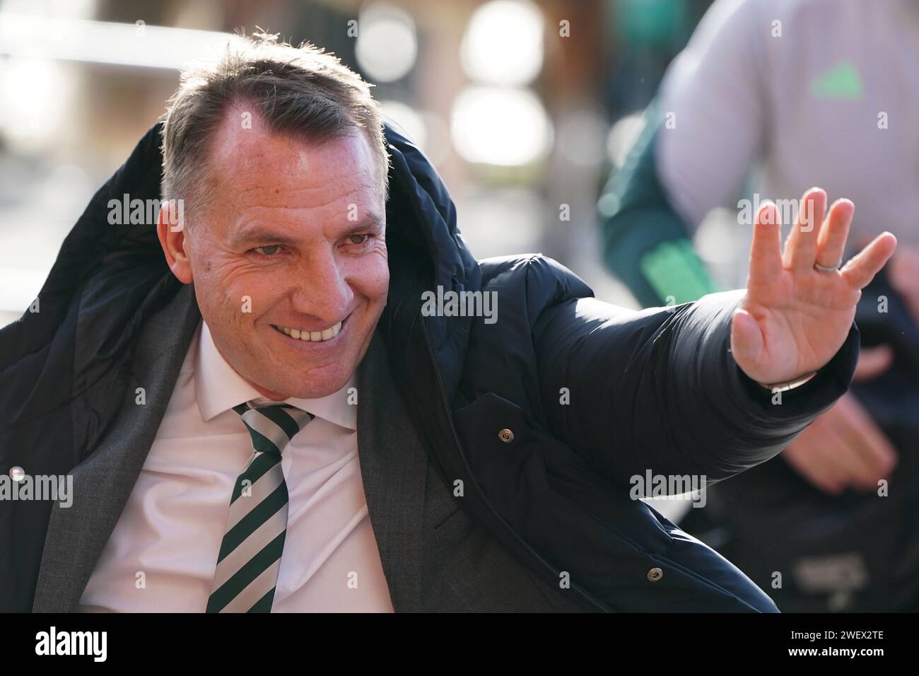 Celtic manager Brendan Rodgers arrives before the cinch Premiership ...