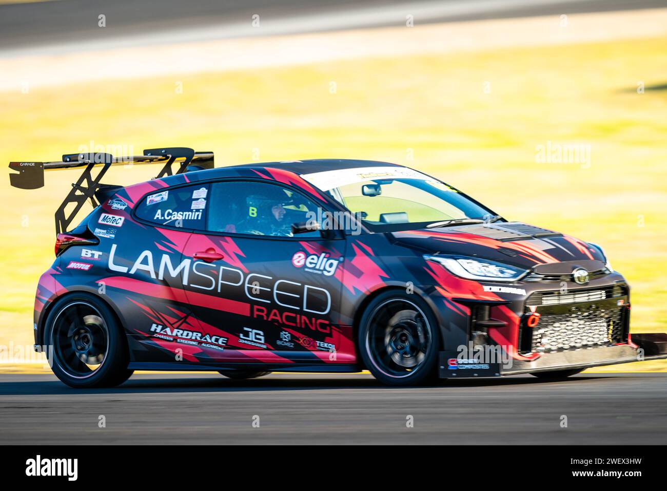 The #60 Lamspeed Racing / Elig Brakes Toyota GR Yaris driven by Adam ...