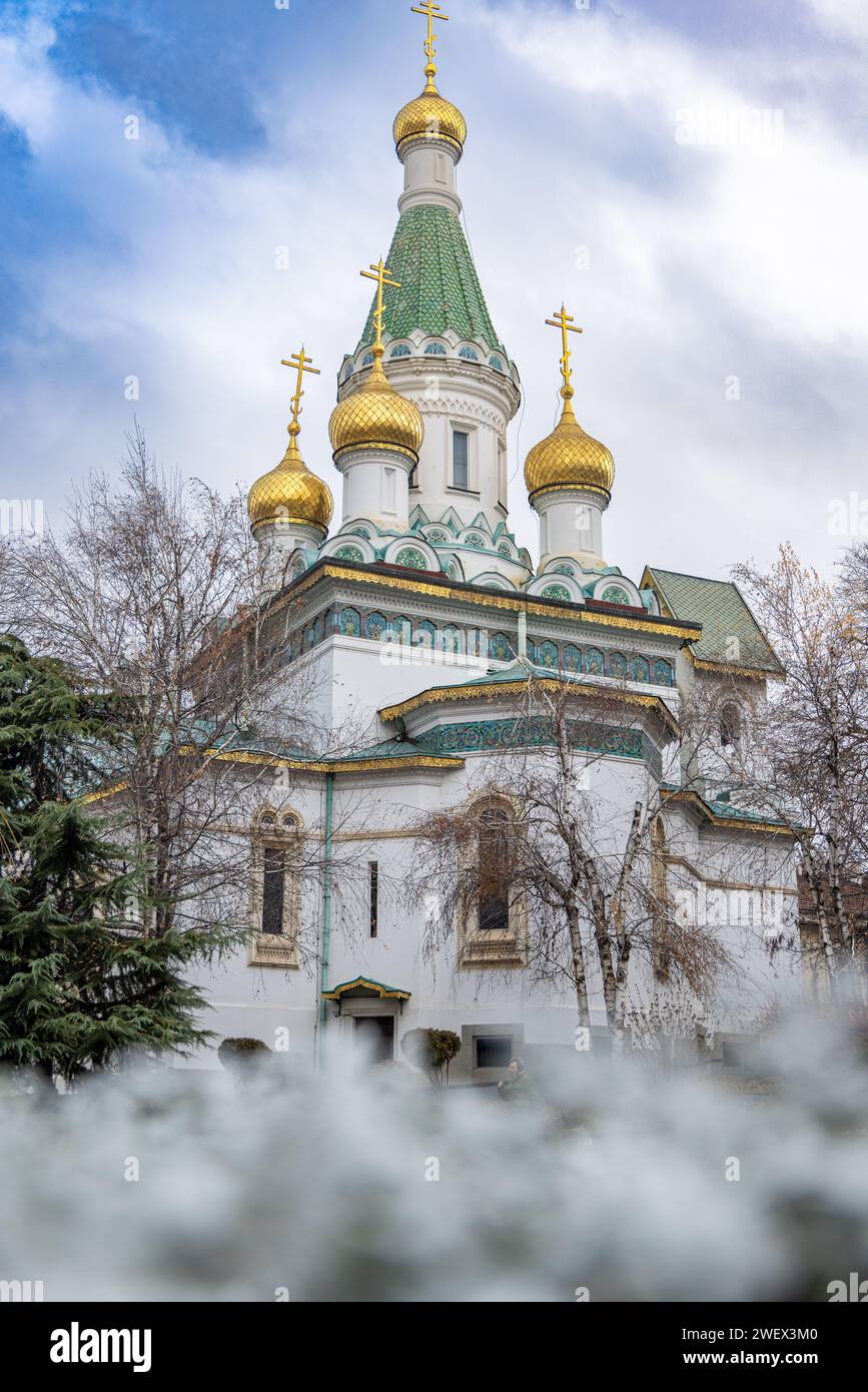 Exterior View of St. Nicholas the Miracle-Maker Church in Sofia Stock ...