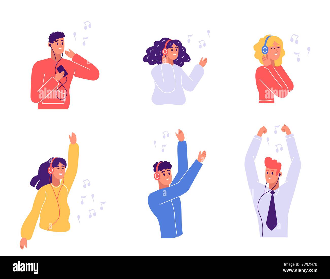 Cartoon earphones hi-res stock photography and images - Alamy