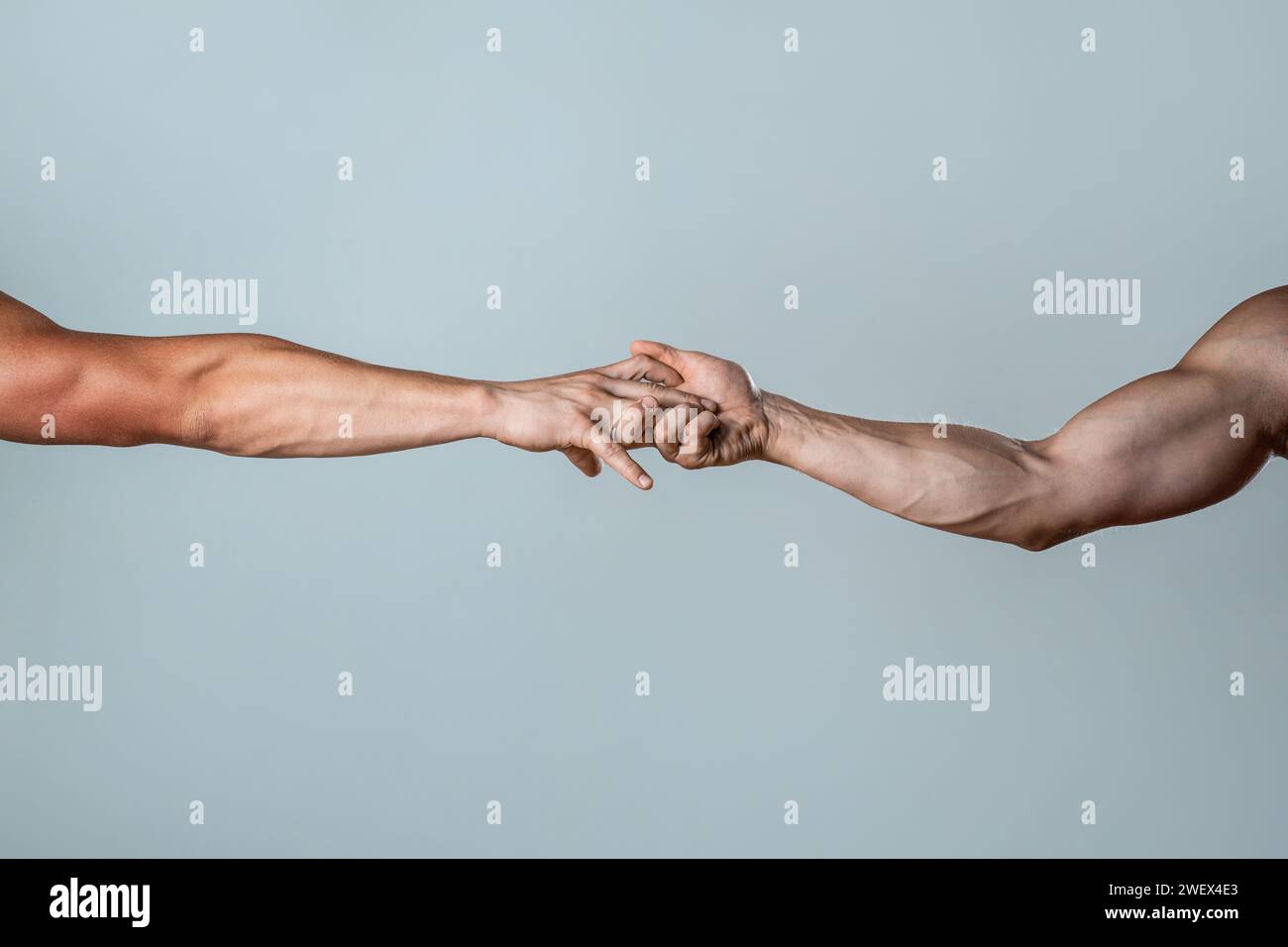Two hands, helping arm friend, teamwork. Helping hand concept and ...