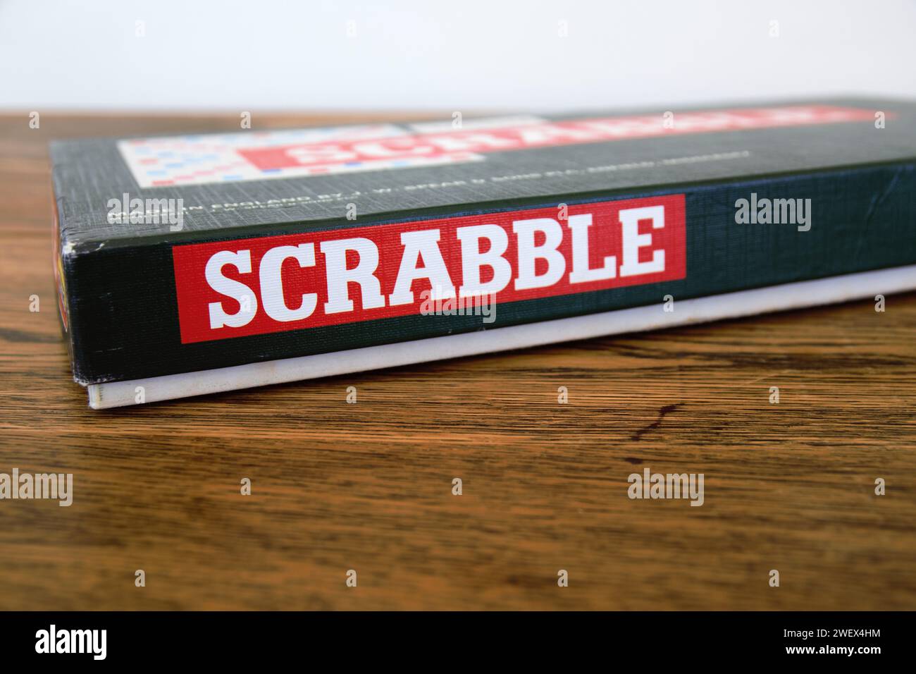 Scrabble board game. Spelling word play, making words out of tiles on ...