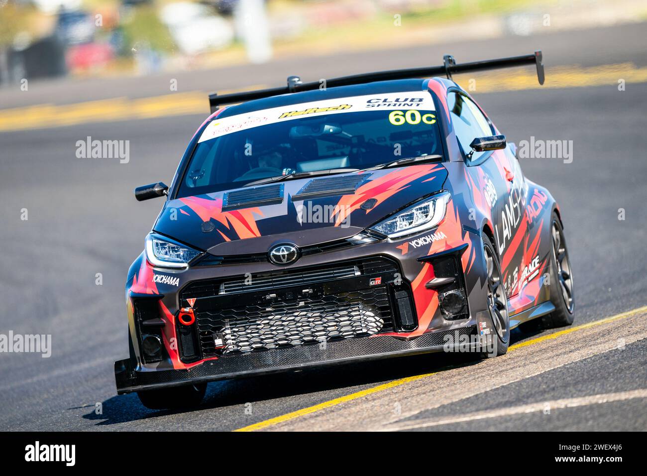 The #60 Lamspeed Racing / Elig Brakes Toyota GR Yaris driven by Adam ...