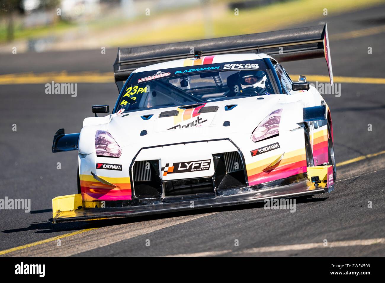 The #23 LYFE Motorsport Nissan R35 GTR driven by Jeremiah Burton during ...