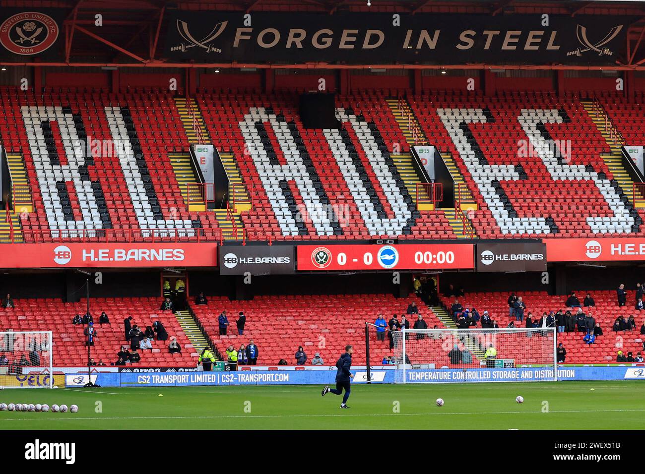 Interior stadium view with Blades signage ahead of the Emirates FA Cup ...