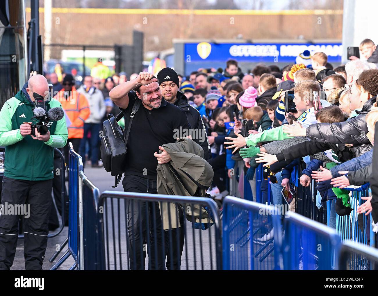 Manager Daniel Farke of Leeds United arrives during the Emirates FA Cup ...