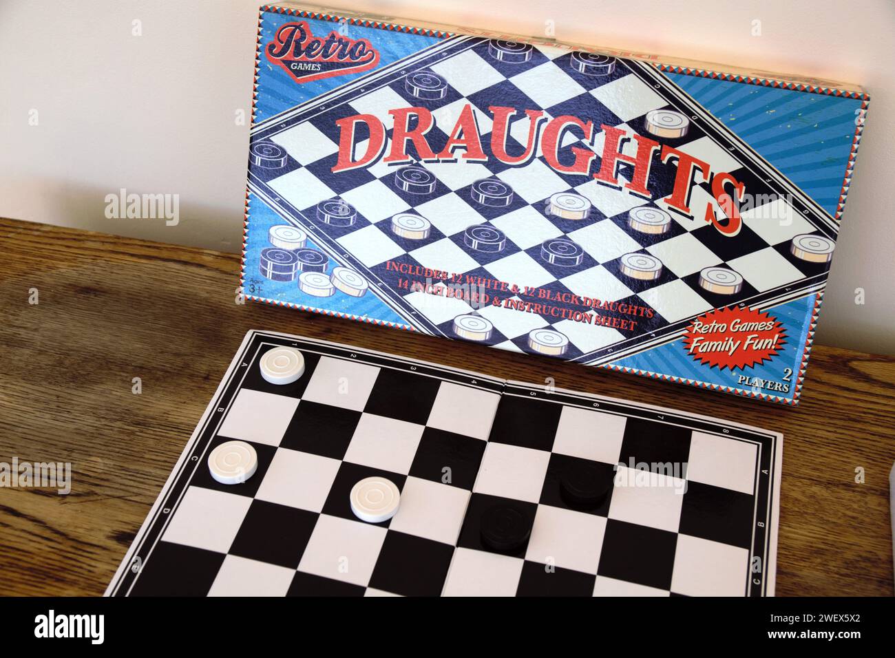 Draughts also known as Checkers strategic board game. Classic family ...