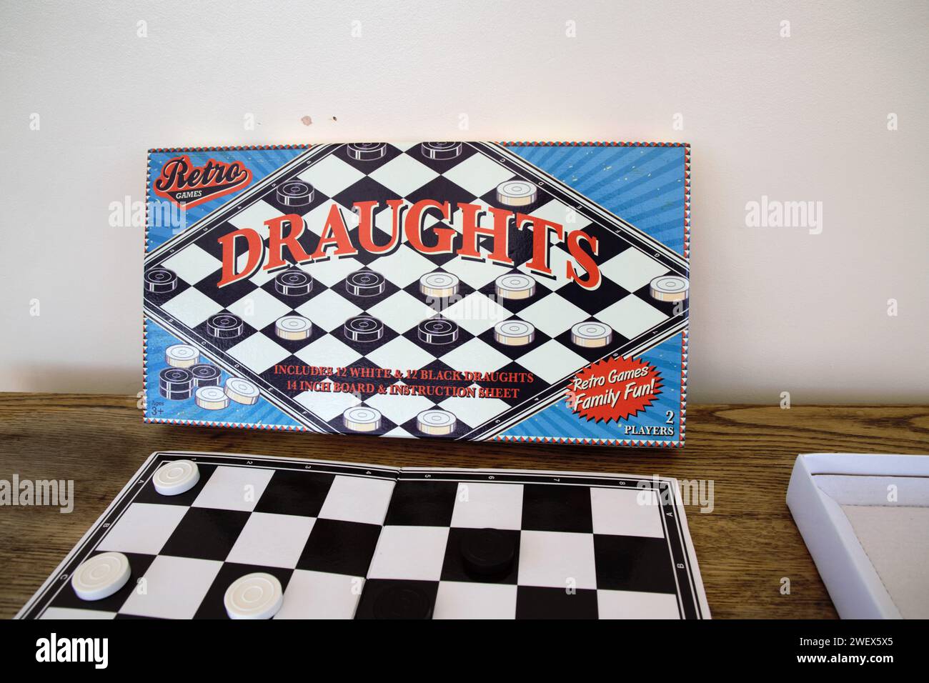 Draughts also known as Checkers strategic board game. Classic family ...