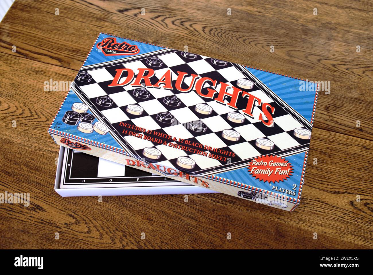 Draughts also known as Checkers strategic board game. Classic family ...