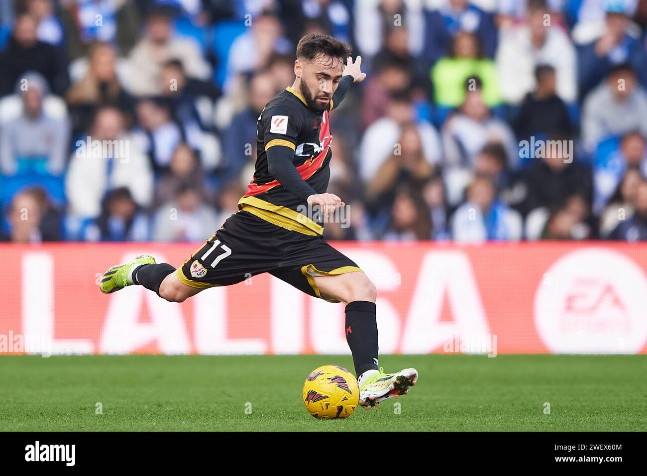 Unai Lopez of Rayo Vallecano de Madrid in action during the LaLiga EA ...