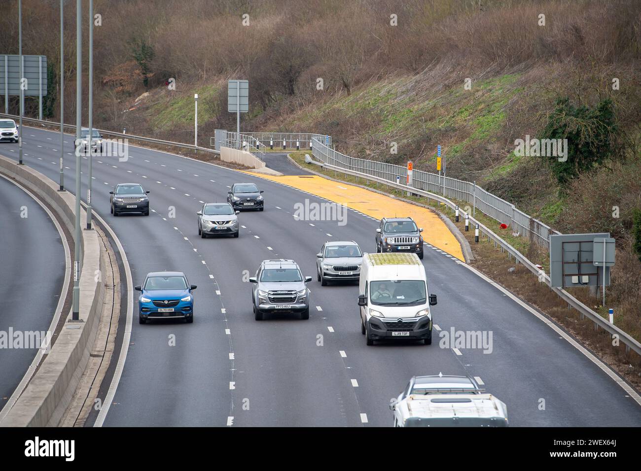 Slough, Berkshire, UK. 25th January, 2024. An Emergency Refuge Area on ...
