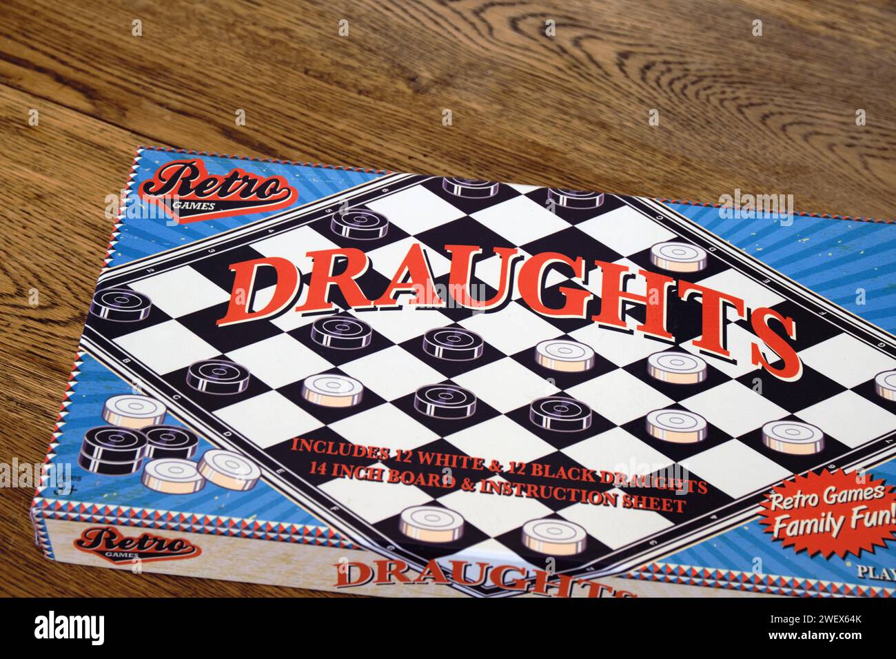 Draughts also known as Checkers strategic board game. Classic family ...
