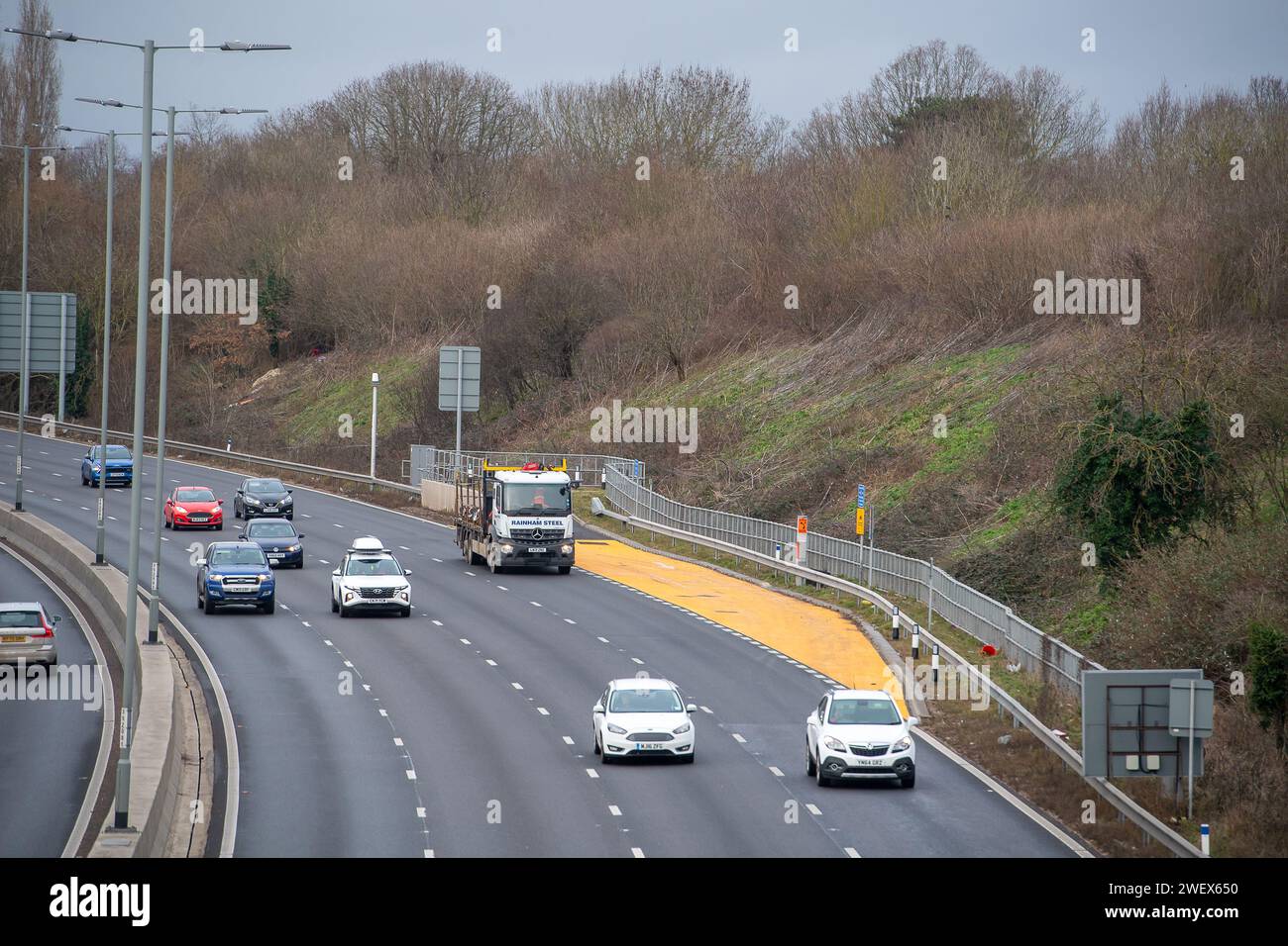 Slough, Berkshire, UK. 25th January, 2024. An Emergency Refuge Area on ...