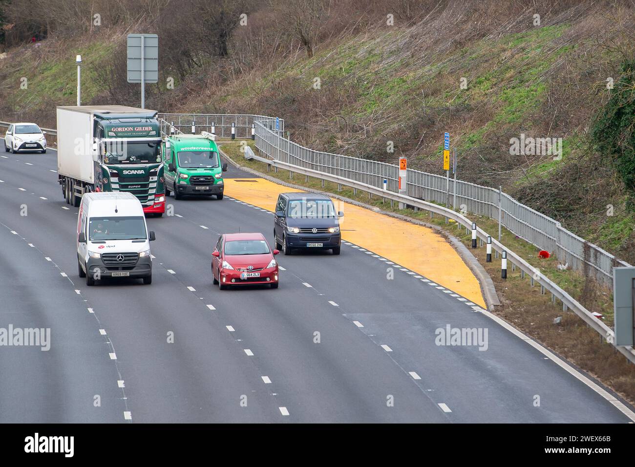 Slough, Berkshire, UK. 25th January, 2024. An Emergency Refuge Area on ...