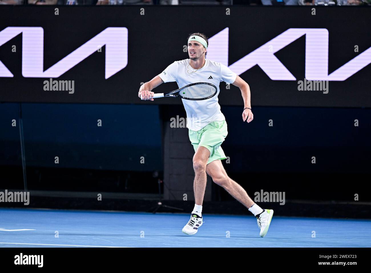 Melbourne, Australie. 26th Jan, 2024. Sascha Alexander Zverev during ...