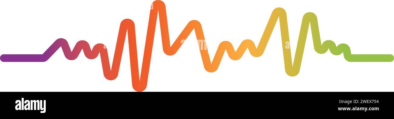 Sound waves vector illustration design template Stock Vector Image ...