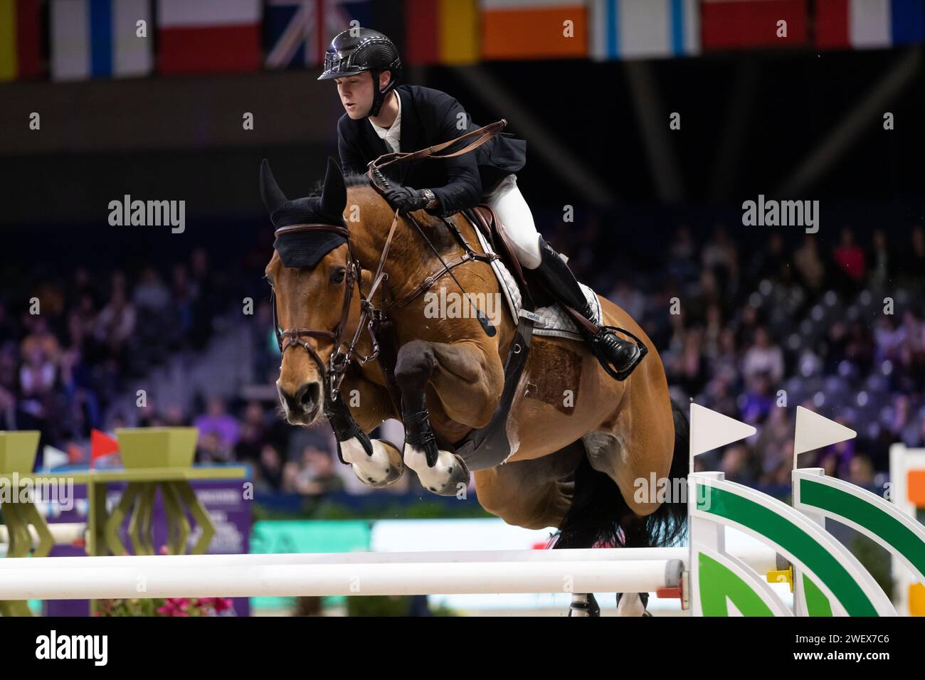 Amsterdam, Netherlands - January 26, 2024. Gilles Thomas from Belgium ...